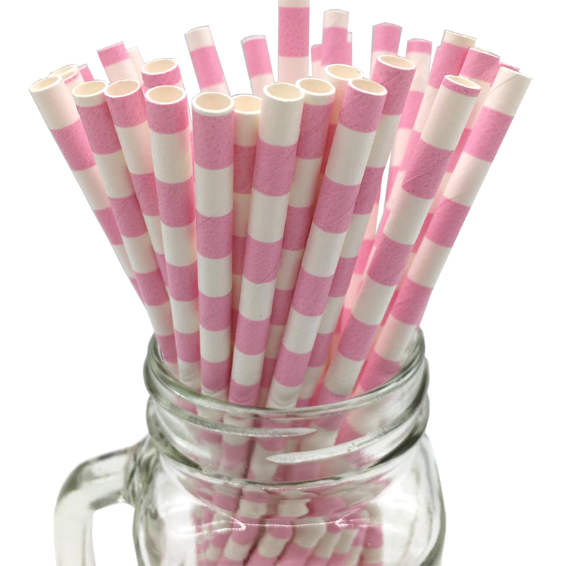 China Food Grade Eco-friendly Red Cross Stripe Paper Straw with ...